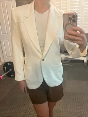 Jones New York | Jackets & Coats | Jones New York Light Cream Linen ...